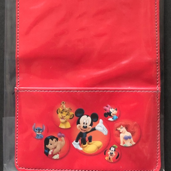 Disney | Bags | Disney Red Leather Credit Card Holder Wallet | Poshmark